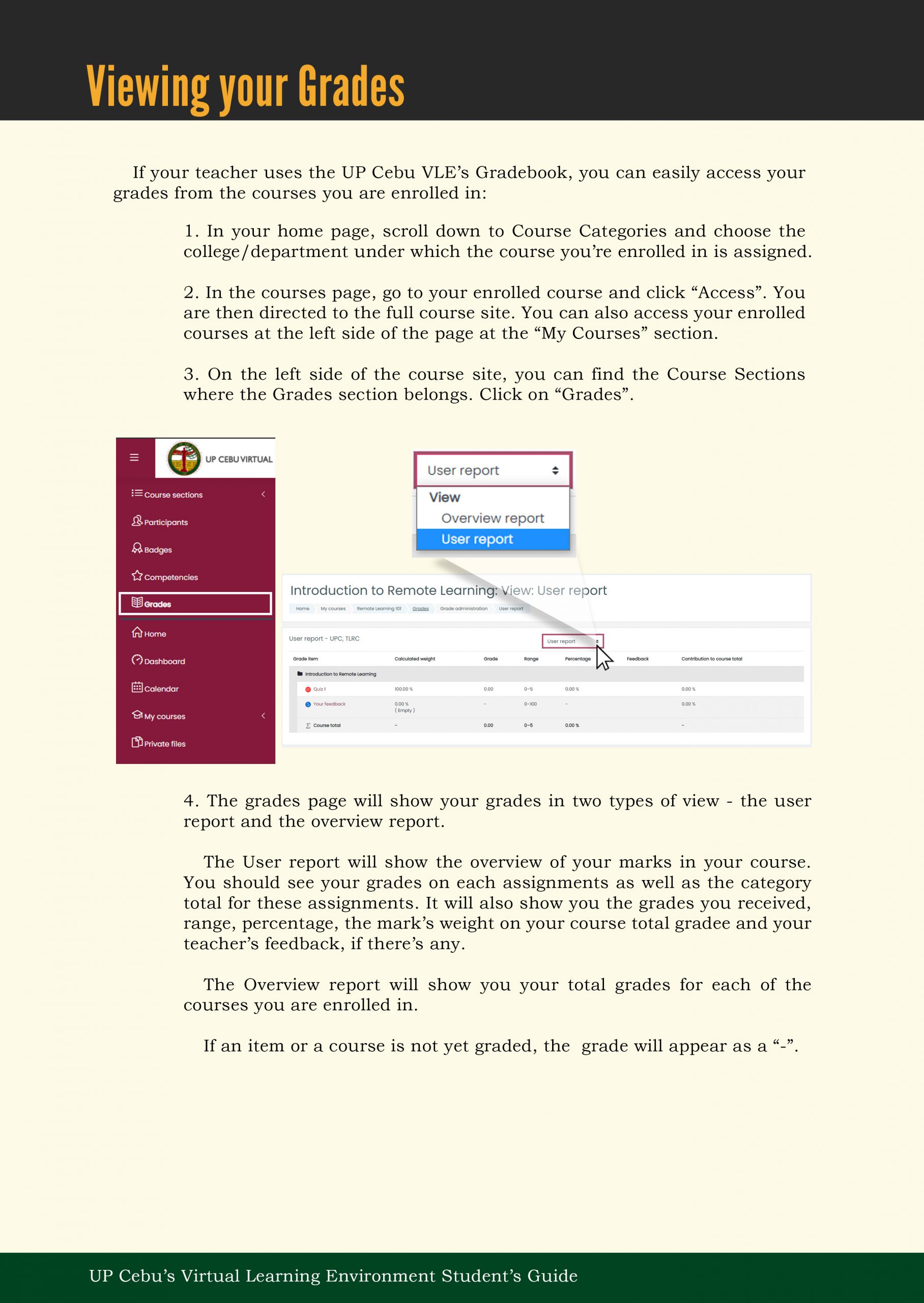 Viewing your Grades - UPC TLRC